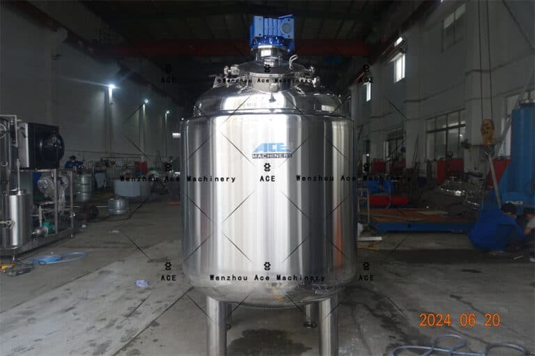 1000 Liter Syrup Mixing Tank With Steam Jacket Heating For Sale